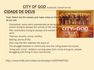 City of god n tsotsi intro | PPT