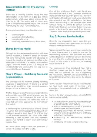 City of Houston Case Study: the Power of HR Transformation | PDF