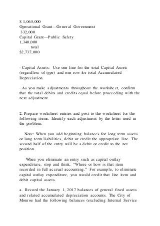 City of Monroe Continuous ProblemPart 4 – Government-wide Statem | DOCX