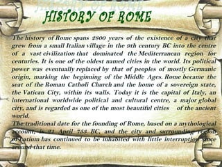 City of rome | PPT