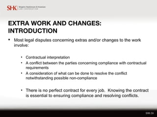 Extra Work, Changes and Termination of the Contract | PPT