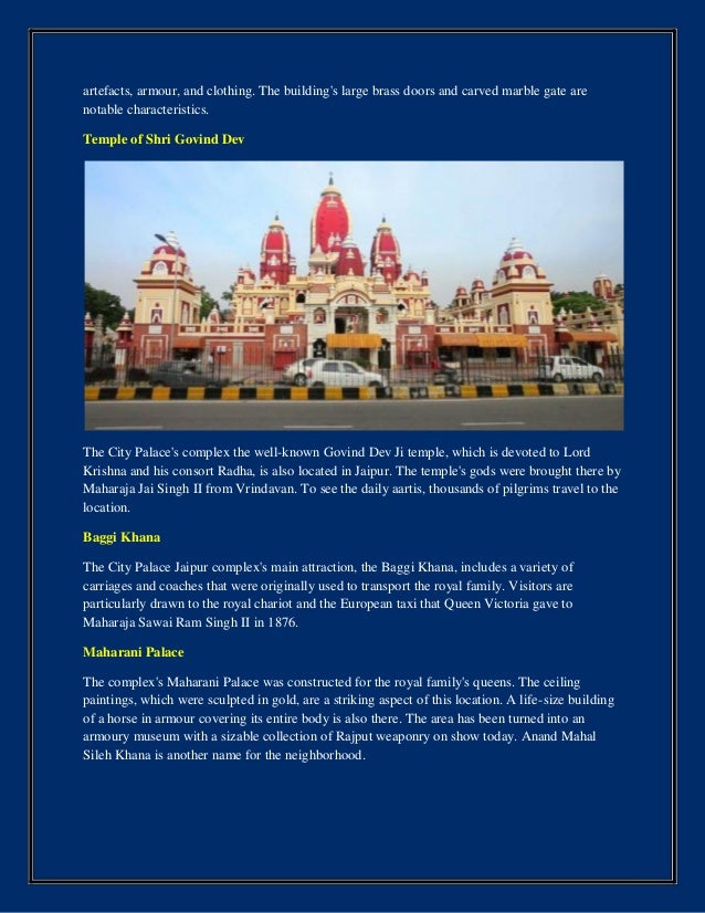 City Palace Jaipur Is a Renowned Icon | PDF