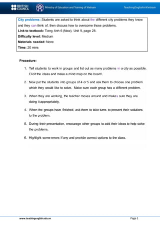 City problems | DOCX