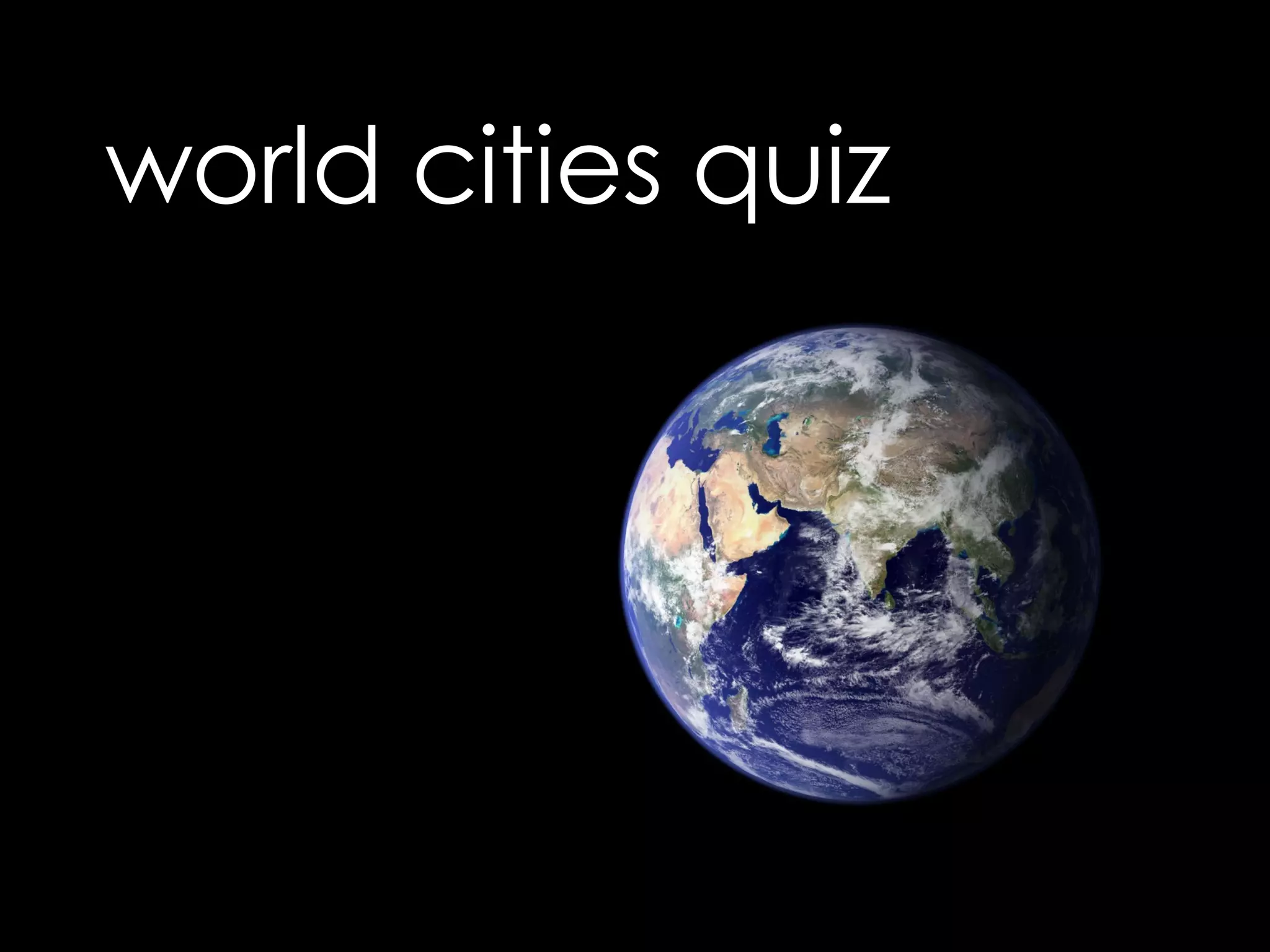 World Cities Quiz | PPT