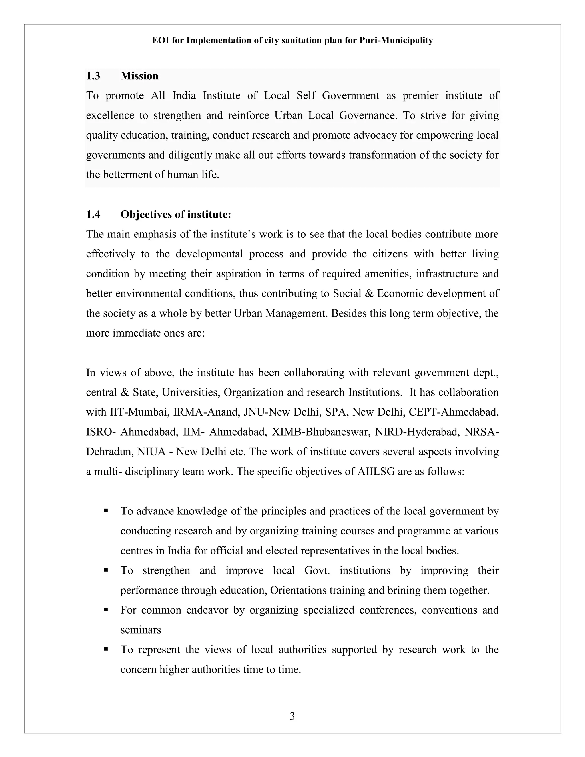 City sanitation plan | PDF