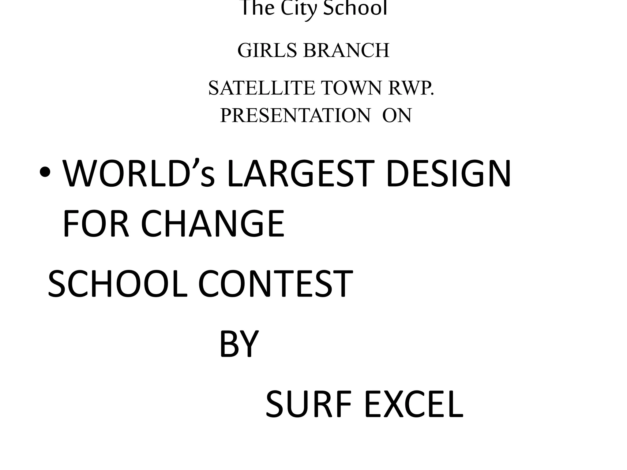 City School Girls Branch Pindi | PPTX