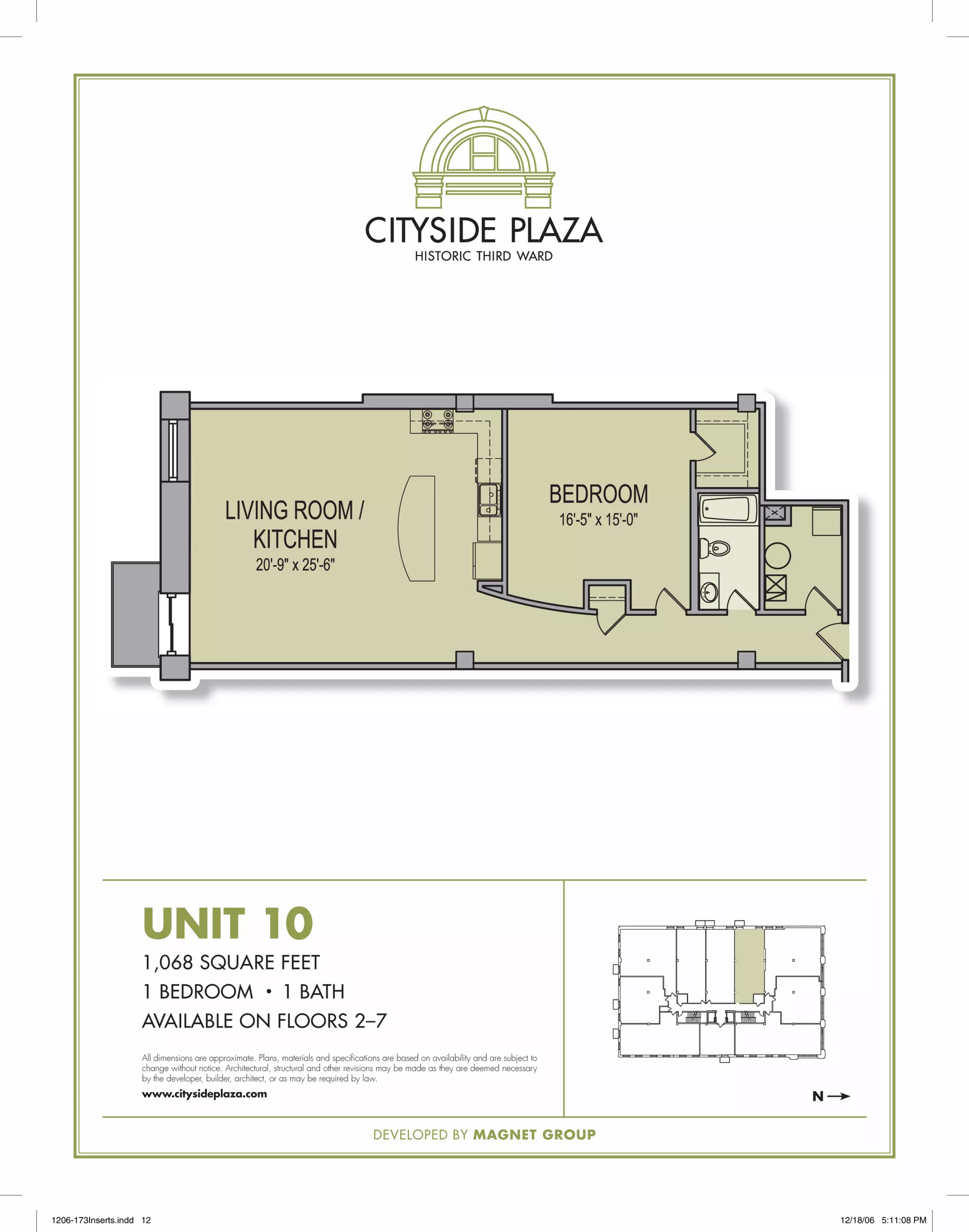 City side plaza unit 10 1,068 sqft west view | PDF