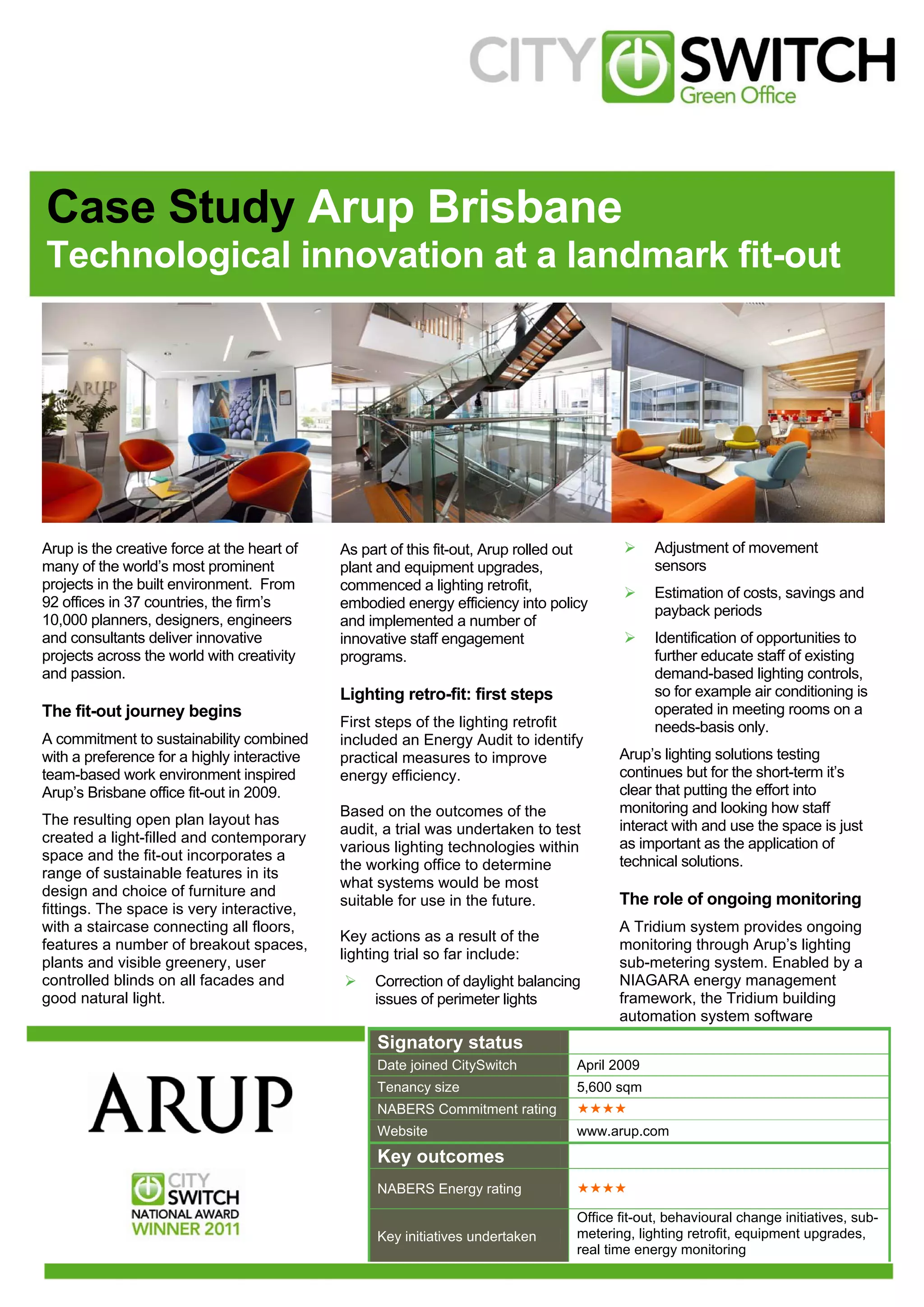 City switch case study arup_final | PDF | Business | Business and Finance