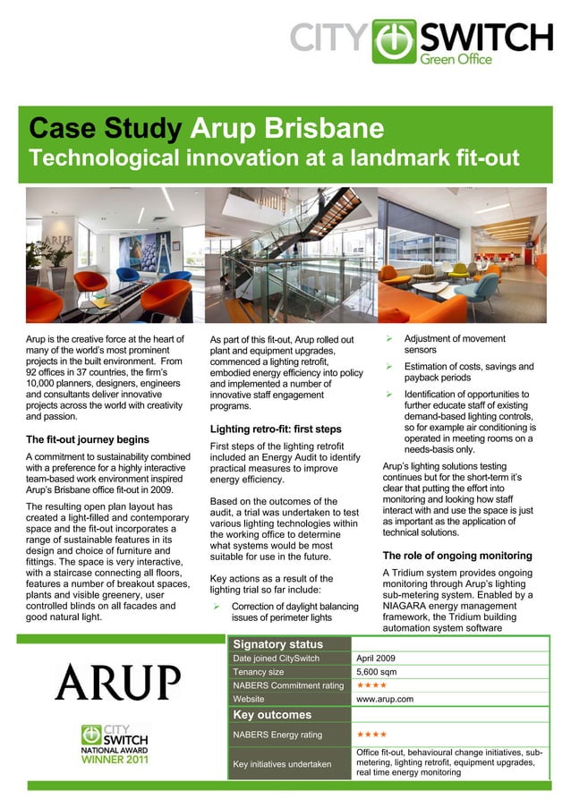City switch case study arup_final | PDF | Business | Business and Finance