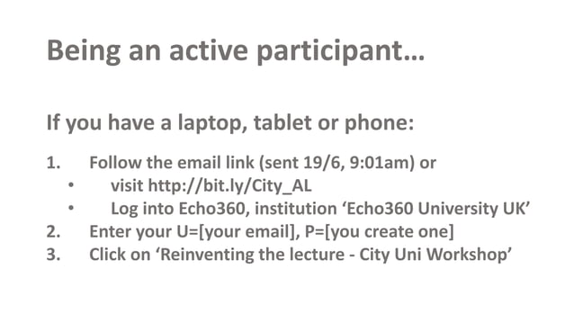 Reinventing the lecture: how student engagement and analytics can ...