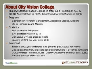 Benefits & Steps to Become a City Vision Internship Site | PPTX