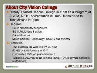City Vision Internship Site Director Orientation | PPT