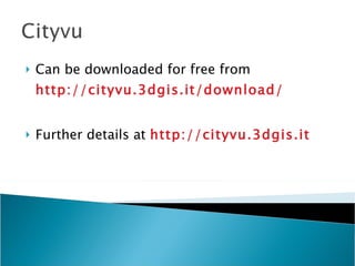 Design and development of a CityGML Visualization Tool | PPT