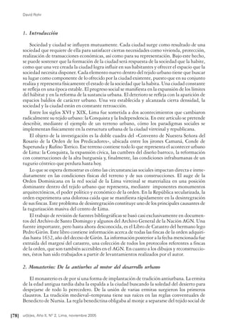 Ciudad y bienes raíces. las órdenes religiosas en lima. | PDF