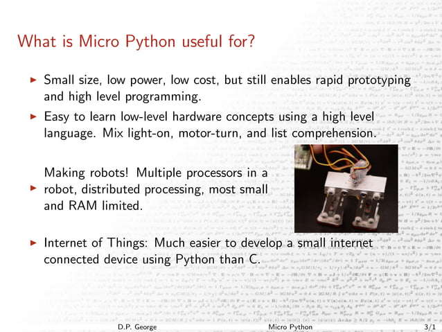 Damien George - Micro Python - CIUUK14 | PPT