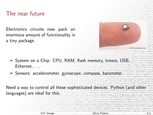 Damien George - Micro Python - CIUUK14 | PPT