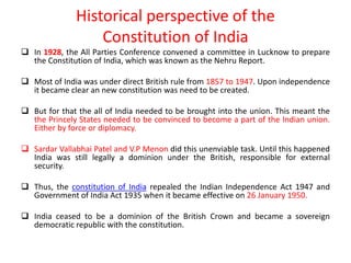 Constitution of India -Historical perspective of the Constitution of ...
