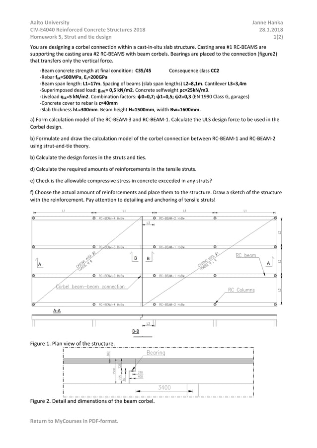 Reinforced concrete Course assignments, 2018 | PDF | Civil Engineering Industry | Industries