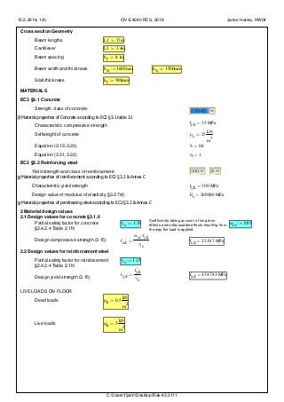 Reinforced concrete Course assignments, 2018 | PDF