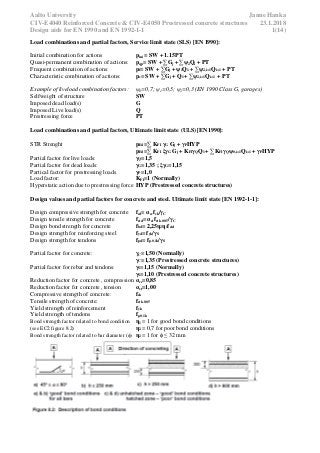Reinforced concrete Course assignments, 2018 | PDF
