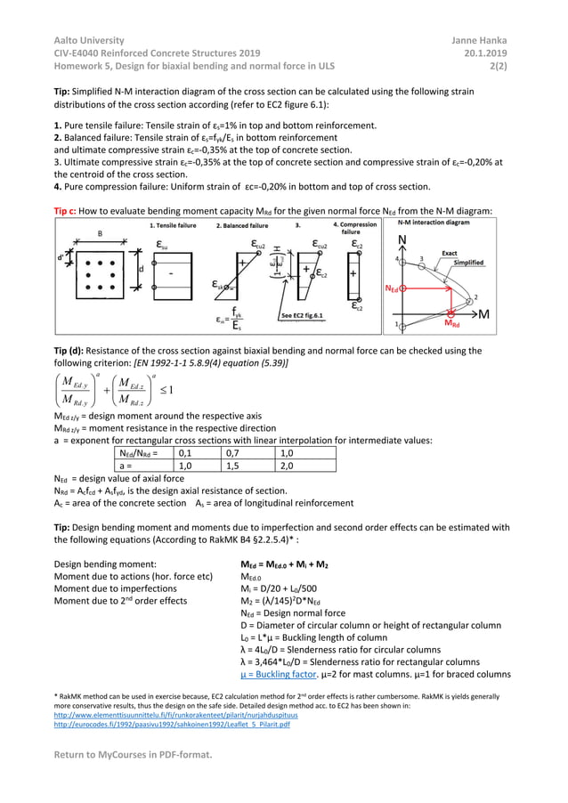 Reinforced concrete Course assignments, 2019 | PDF