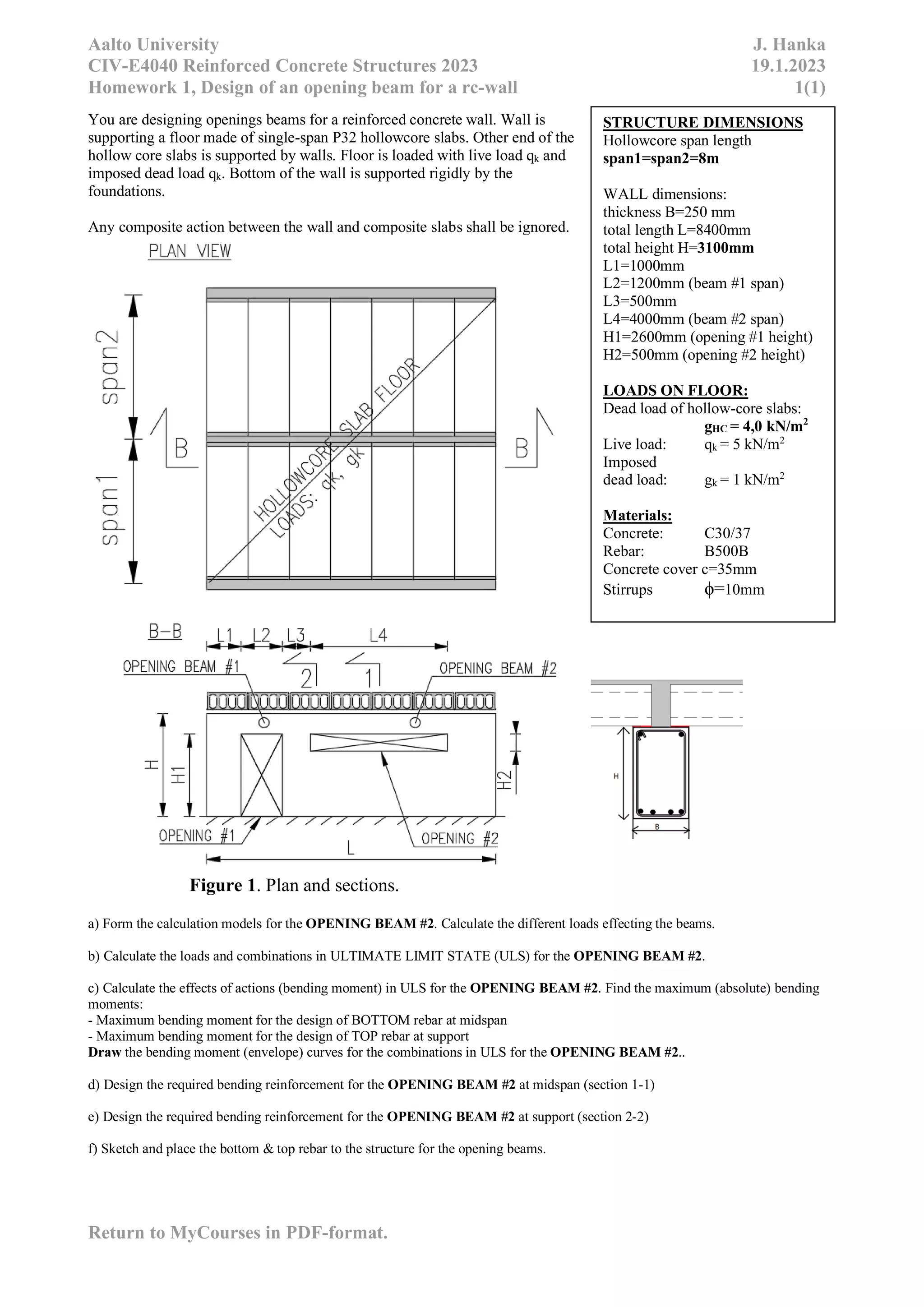 Reinforced Concrete Course Assignments 2023 Pdf