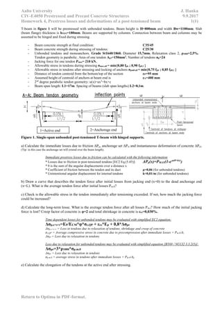Prestressed concrete course assignments 2017 | PDF