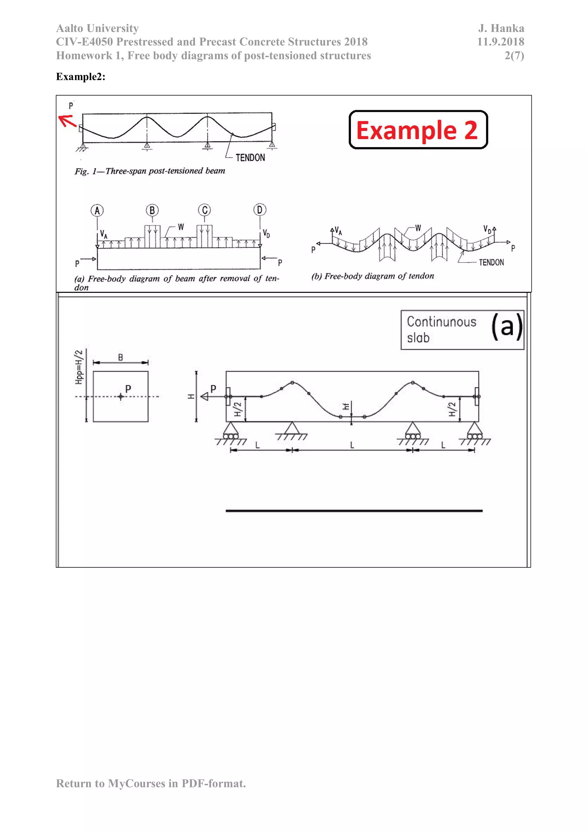 Prestressed concrete course assignments 2018 | PDF