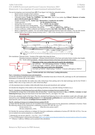 Prestressed concrete course assignments 2023 | PDF