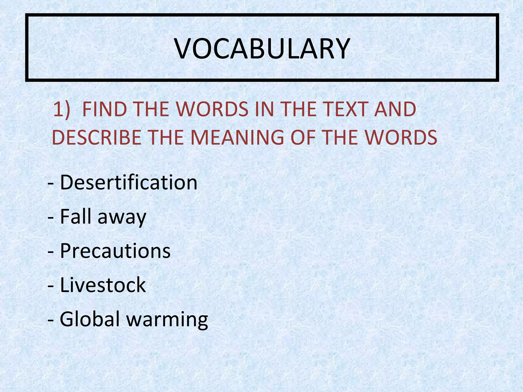 Weather vocabulary/simple present/progressive | PPT