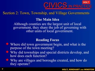 Civics Chapter 9- Local Government | PPT