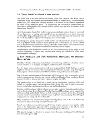 SOCIAL AND HEALTH FACILITIES: HEALTH POST PLANNING FOR A NEW ...