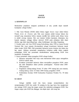 Pejnegakan HAM di Indonesia | DOCX