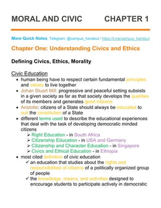 Civic Chapter 1 Short Note.pdf best ppt | PDF