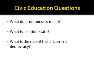 Civic education | PPTX