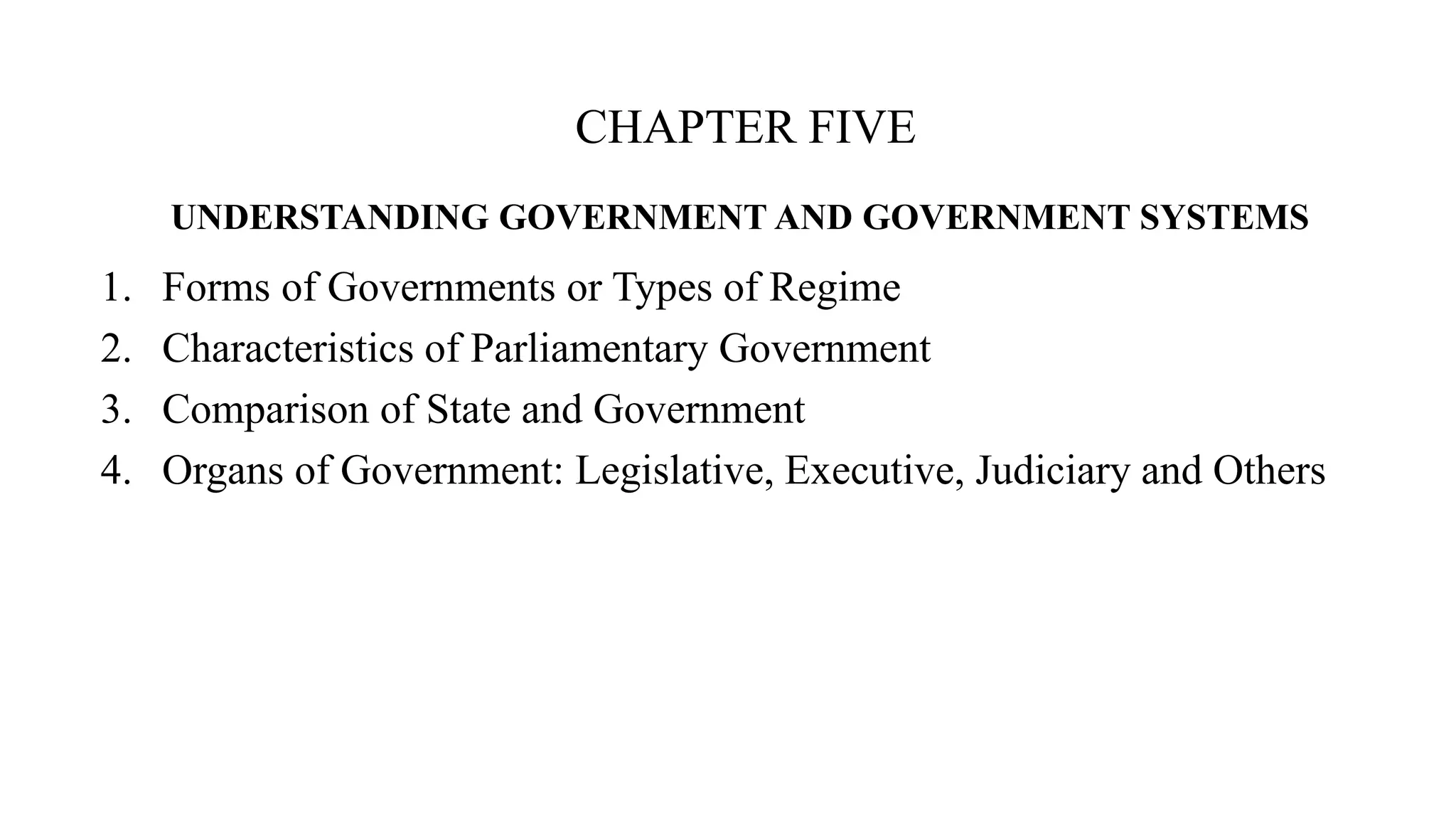 Understanding government and governmental System | PPTX