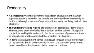 Understanding government and governmental System | PPTX