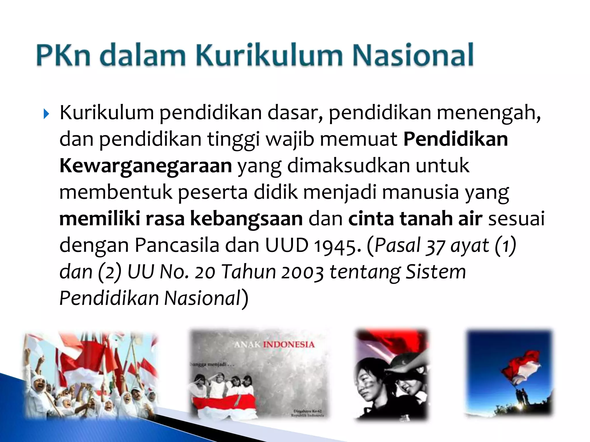 Pendidikan Kewarganegaraan di Perguruan Tinggi | PPTX