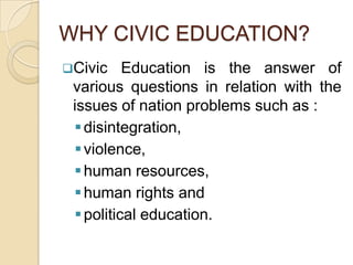 Civic Education-Week 1 | PPTX | Education