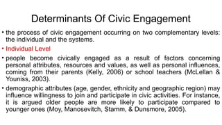 Civic Engagement.pptx file about Civics education | PPTX