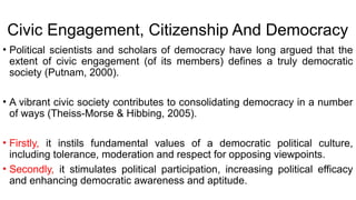 Civic Engagement.pptx file about Civics education | PPTX