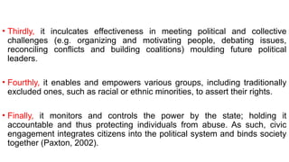 Civic Engagement.pptx file about Civics education | PPTX