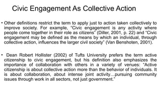 Civic Engagement.pptx file about Civics education | PPTX