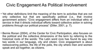 Civic Engagement.pptx file about Civics education | PPTX