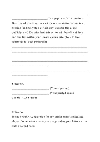 Civic Engagement Letter CHDV 3210Due Dates Draft due Mon.docx
