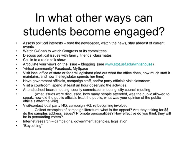 Civic engagement ppt lecture | PPSX | Civic affairs | Politics