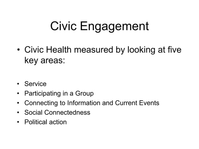 Civic engagement ppt lecture | PPSX | Civic affairs | Politics