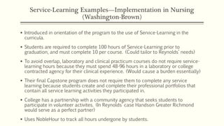 Presentation on the Role of Civic Engagement and Service Learning in ...