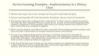 Presentation on the Role of Civic Engagement and Service Learning in ...