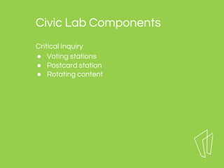 Building Civic Engagement with a Civic Lab | PDF